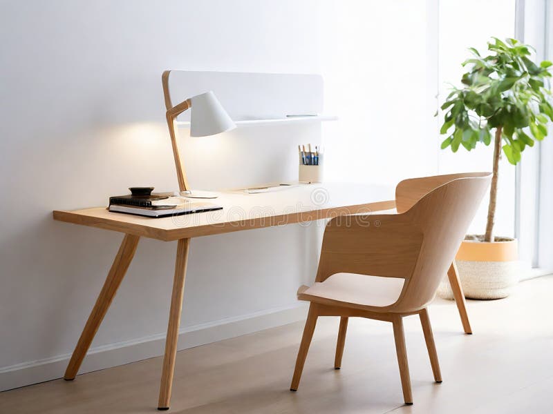 Study Table Components Complete with Lighting Stock Illustration ...