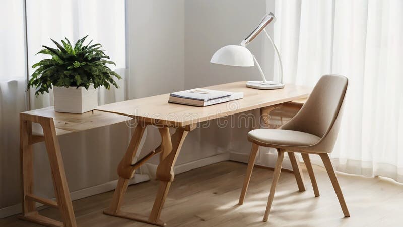 Study Table Components Complete with Lighting Stock Illustration ...