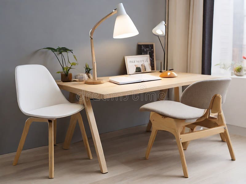 Study Table Components Complete with Lighting Stock Illustration ...