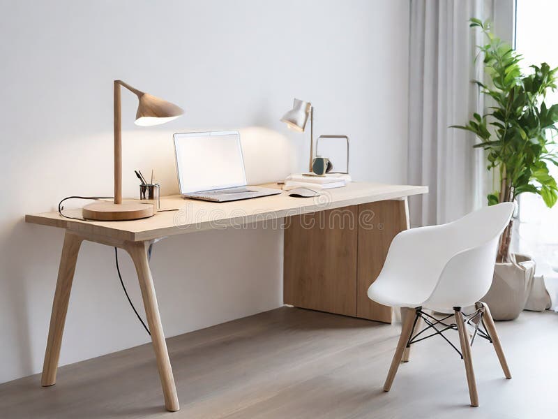 Study Table Components Complete with Lighting Stock Illustration ...