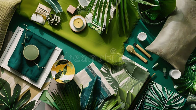 Generative AI Stylish Flat Lay Composition of Creative Architect ...