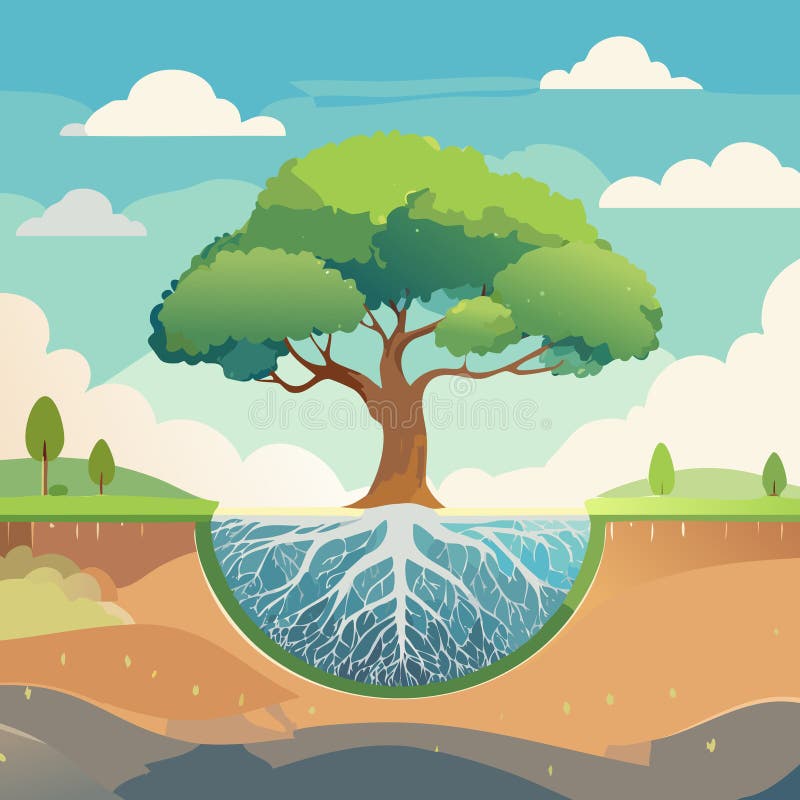 Trees Roots Below Ground Stock Illustrations – 110 Trees Roots Below ...