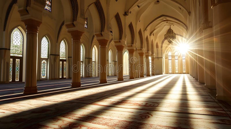 Empty Mosque Tranquil Sacred Space Business Concept Stock Illustrations ...