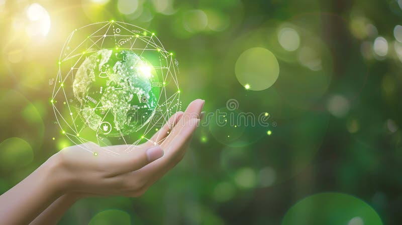 Generative AI Sustainable Development Goal (SDGs) Concept. Hands ...