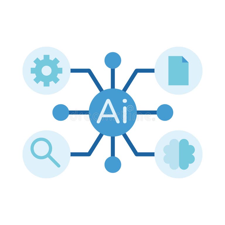 Generative AI system icon stock illustration. Illustration of learning ...