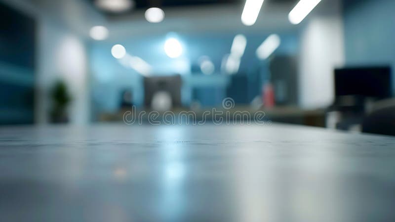 Generative AI Table Top and Blur Office of Background Business Concept ...