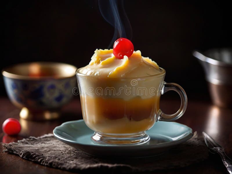 Tea Pudding Food Photography Using Low Key Technique Stock Illustration ...