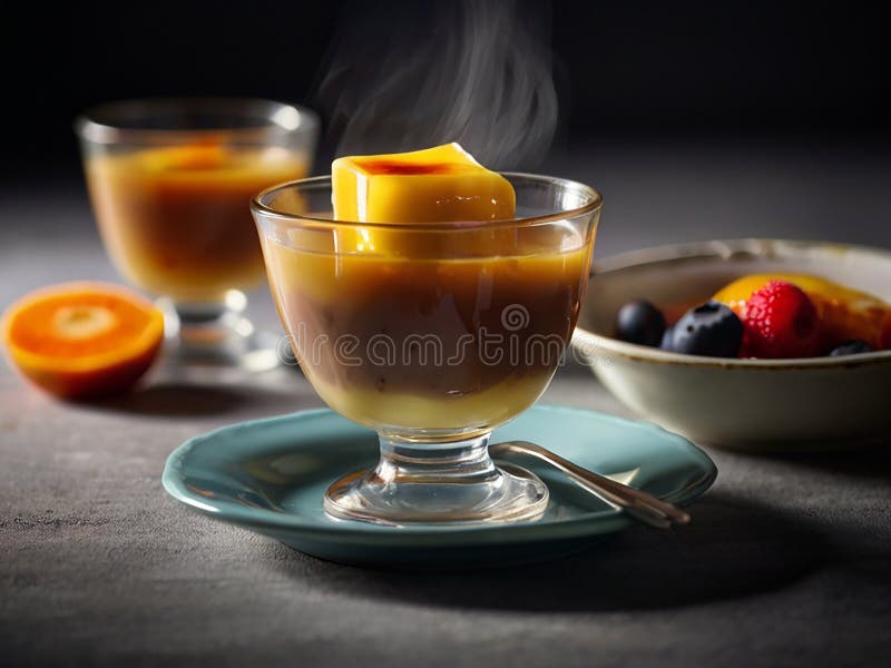 Tea Pudding Food Photography Using Low Key Technique Stock Illustration ...