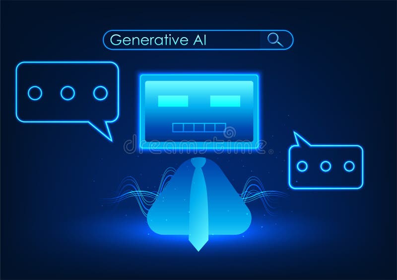 Generative AI Technology, a Robot that Processes Data To Create New ...