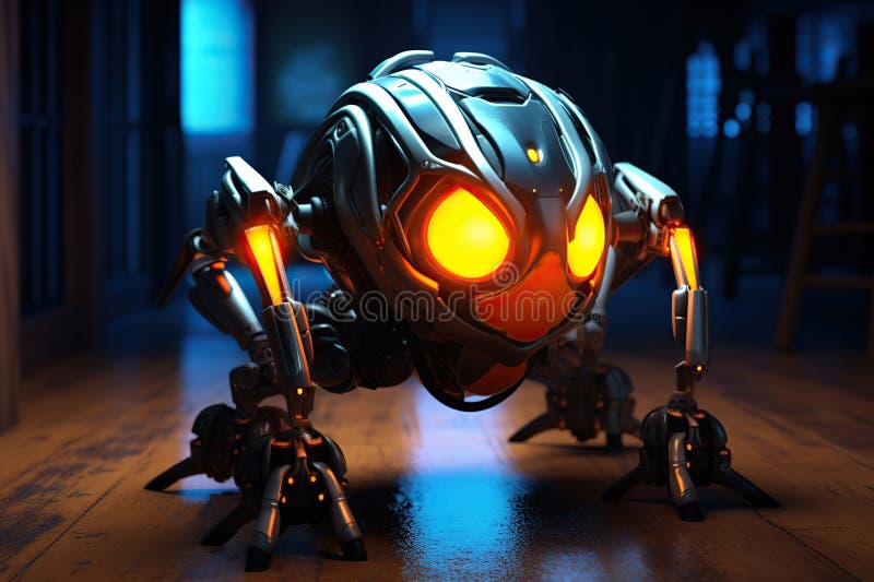 Generative Ai on Theme of Beautiful Futuristic Space Robot, Autonomous ...