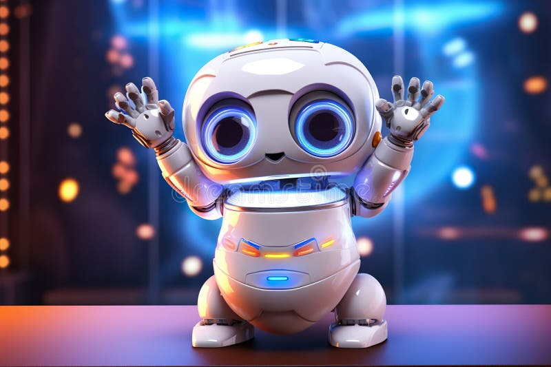 Generative Ai on Theme of Beautiful Futuristic Toy Robot, Autonomous ...