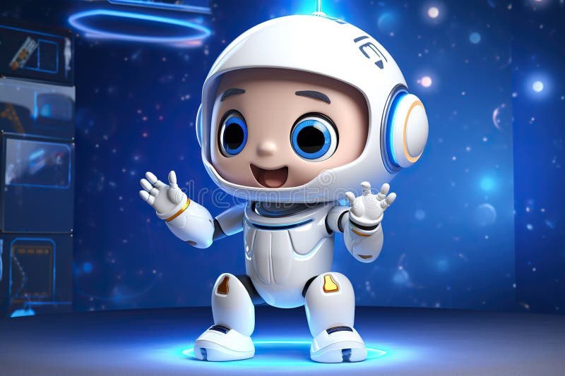 Generative Ai on Theme of Beautiful Futuristic Toy Robot, Autonomous ...