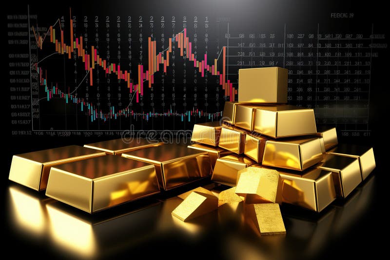 Generative Ai on Theme of Beautiful Gold Growth Chart for Design ...