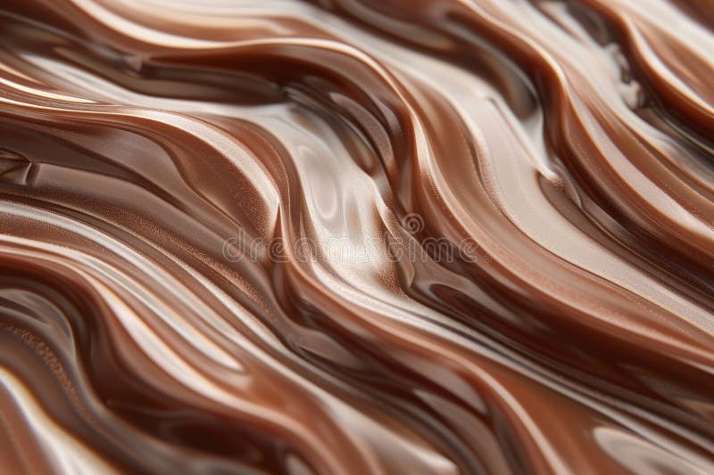 Generative Ai on the Theme of Beautiful Tasty Liquid Chocolate on Wave ...