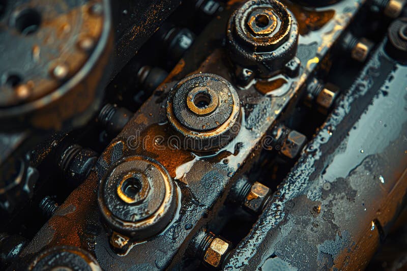 Generative Ai on Theme of Beautiful Texture Surface Motor Oil, Design ...