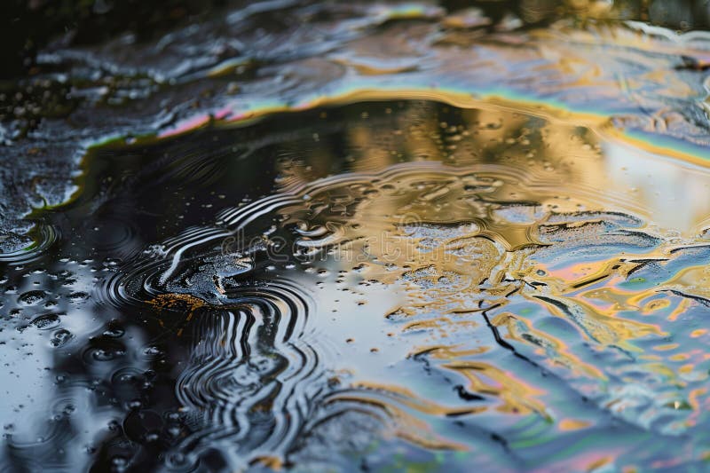 Generative Ai on Theme of Beautiful Texture Surface Motor Oil, Design ...