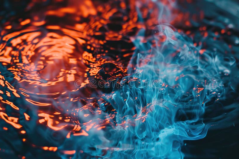 Generative Ai on Theme of Beautiful Texture Water and Fire for Design ...