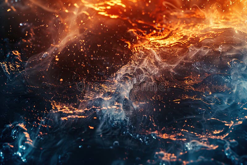 Generative Ai on Theme of Beautiful Texture Water and Fire for Design ...