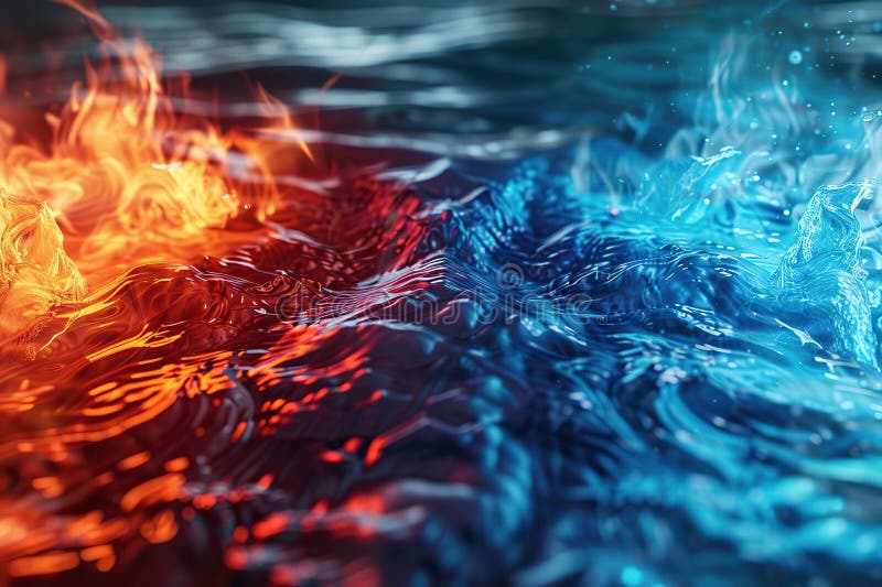 Generative Ai on Theme of Beautiful Texture Water and Fire for Design ...