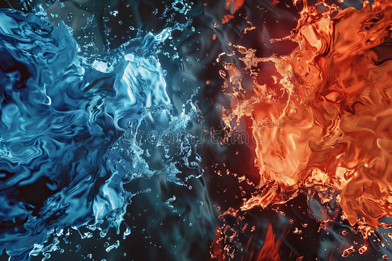 Generative Ai on Theme of Beautiful Texture Water and Fire for Design ...