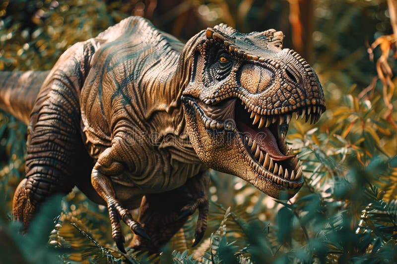 Generative Ai on Theme of Big Scary Hungry Dinosaur with Kind Eyes and ...