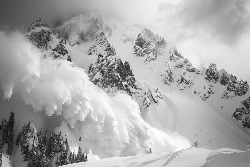 Generative Ai on Theme of Descent of an Huge Avalanche from the ...