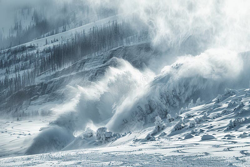 Generative Ai on Theme of Descent of an Huge Avalanche from the ...