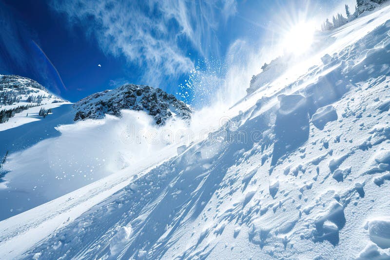 Generative Ai on Theme of Descent of an Huge Avalanche from the ...