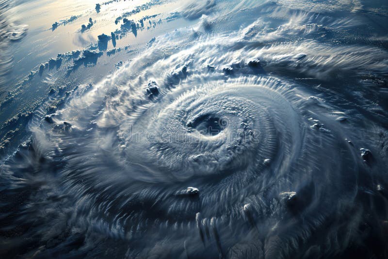 Generative Ai on Theme of Scary Huge Hurricane Typhoon Over Ocean ...