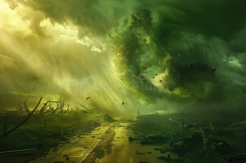 Generative Ai on Theme of Scary Huge Hurricane Typhoon Over Ocean ...