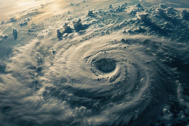 Generative Ai on Theme of Scary Huge Hurricane Typhoon Over Ocean ...