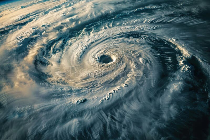 Generative Ai on Theme of Scary Huge Hurricane Typhoon Over Ocean ...