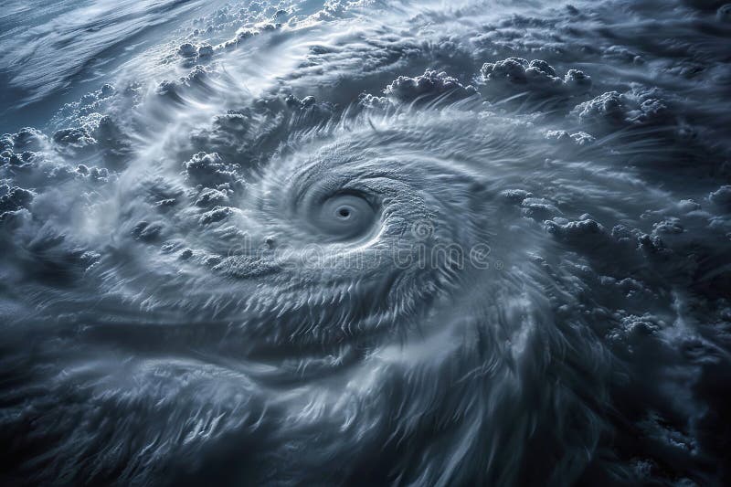 Generative Ai on Theme of Scary Huge Hurricane Typhoon Over Ocean ...