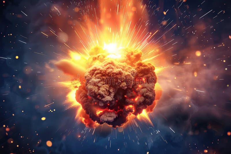 Generative Ai on Theme of Scary Nuclear Explosion in Outdoor, Mushroom ...