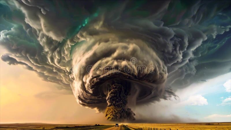 Generative Ai on Theme of Scary Ominous Huge Hurricane Tornado ...