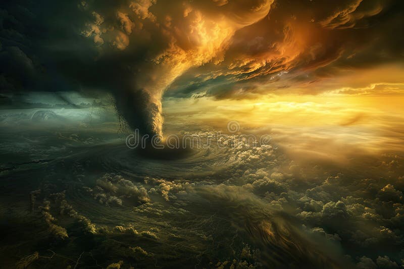Generative Ai on Theme of Scary Ominous Huge Hurricane Tornado ...