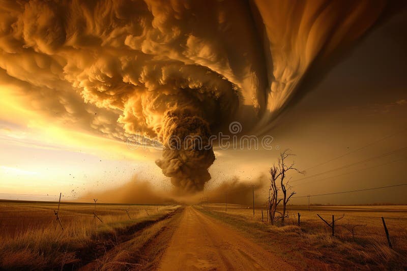 Generative Ai on Theme of Scary Ominous Huge Hurricane Tornado ...
