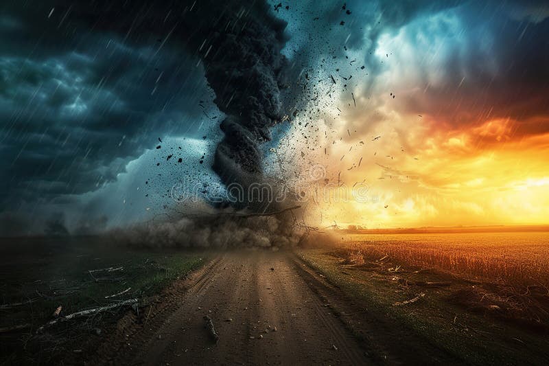 Generative Ai on Theme of Scary Ominous Huge Hurricane Tornado ...