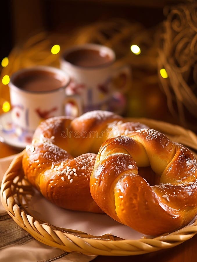 Generative AI Three Kings Bread Also Called Rosca De Reyes, Roscon ...