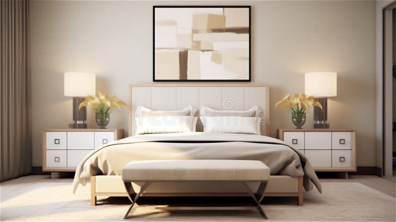 Generative AI, Timeless Tranquility: a Transitional Style Bedroom ...