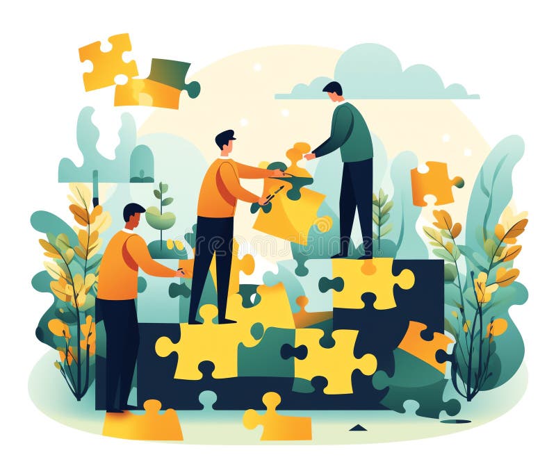 Generative AI Tiny Characters with Pencil- Stock Illustration ...