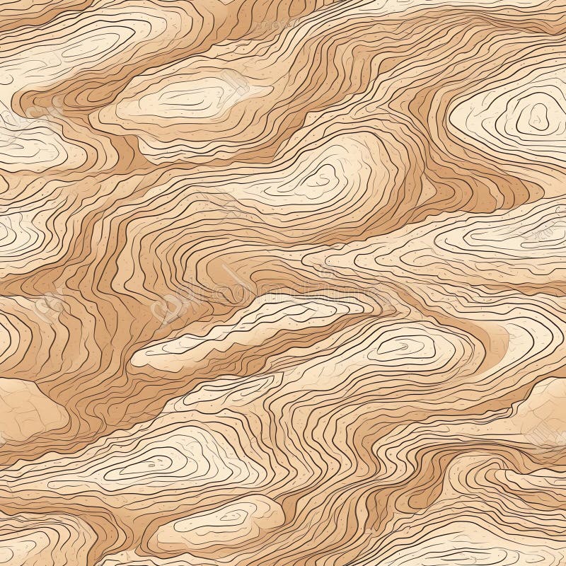 Generative AI Topographic Map Seamless Pattern- Stock Illustration ...