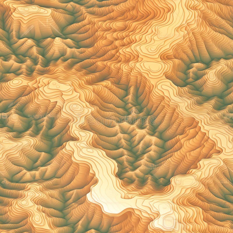Generative AI Topographic Map Seamless Pattern- Stock Illustration ...