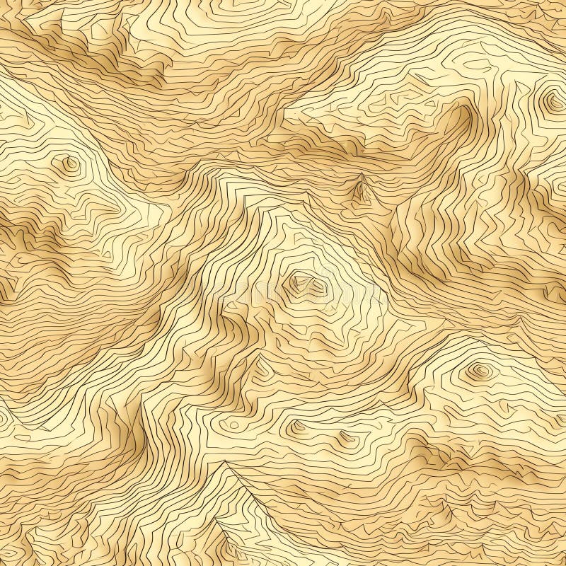 Generative AI Topographic Map Seamless Pattern- Stock Illustration ...