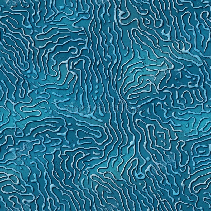 Generative AI Topographic Map Seamless Pattern- Stock Illustration ...