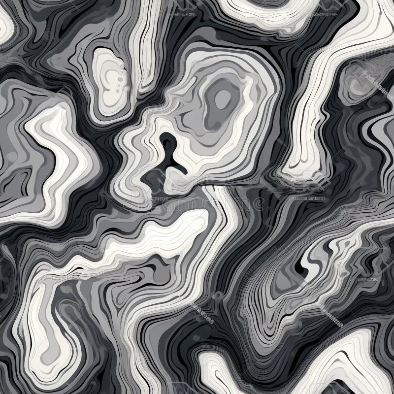 Generative AI Topographic Map Seamless Pattern- Stock Illustration ...
