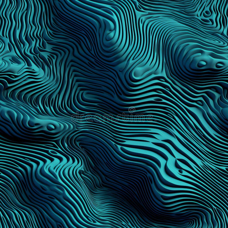 Generative AI Topographic Map Seamless Pattern- Stock Illustration ...