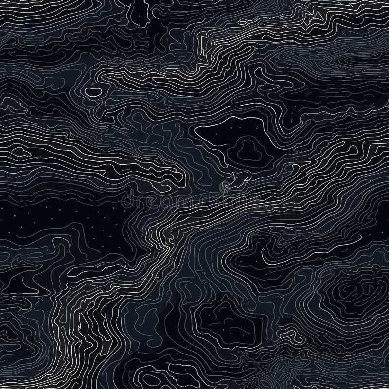Generative AI Topographic Map Seamless Pattern- Stock Illustration ...