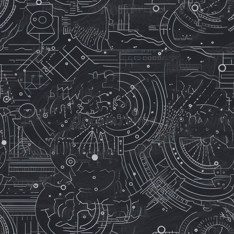 Generative AI Topographic Map Seamless Pattern- Stock Illustration ...