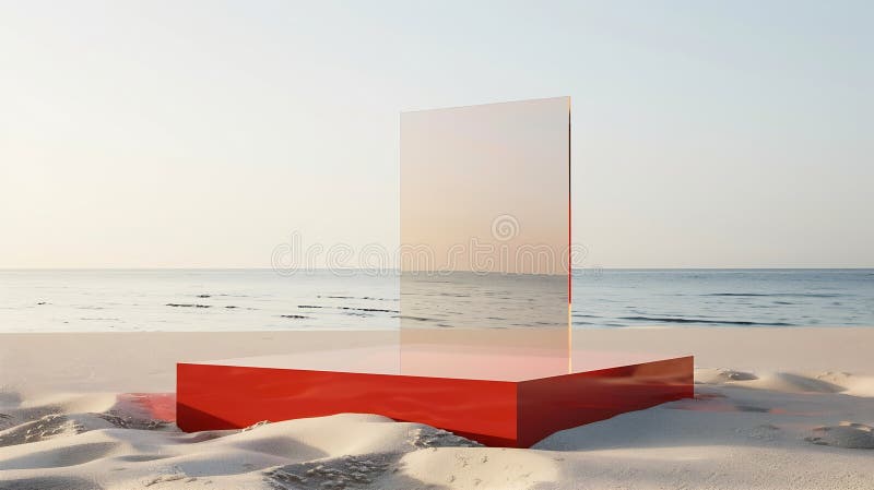 Generative AI Transparent Geometric Shaped Acrylic Sheets Displayed ...